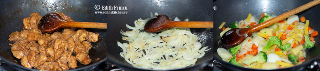 Pui cu legume in stil asiatic